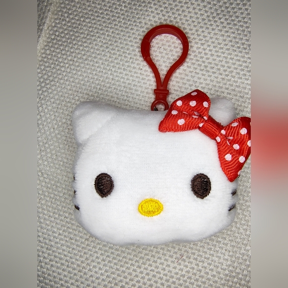 Accessories | Hello Kitty Plush Keychain With Red Bow | Poshmark